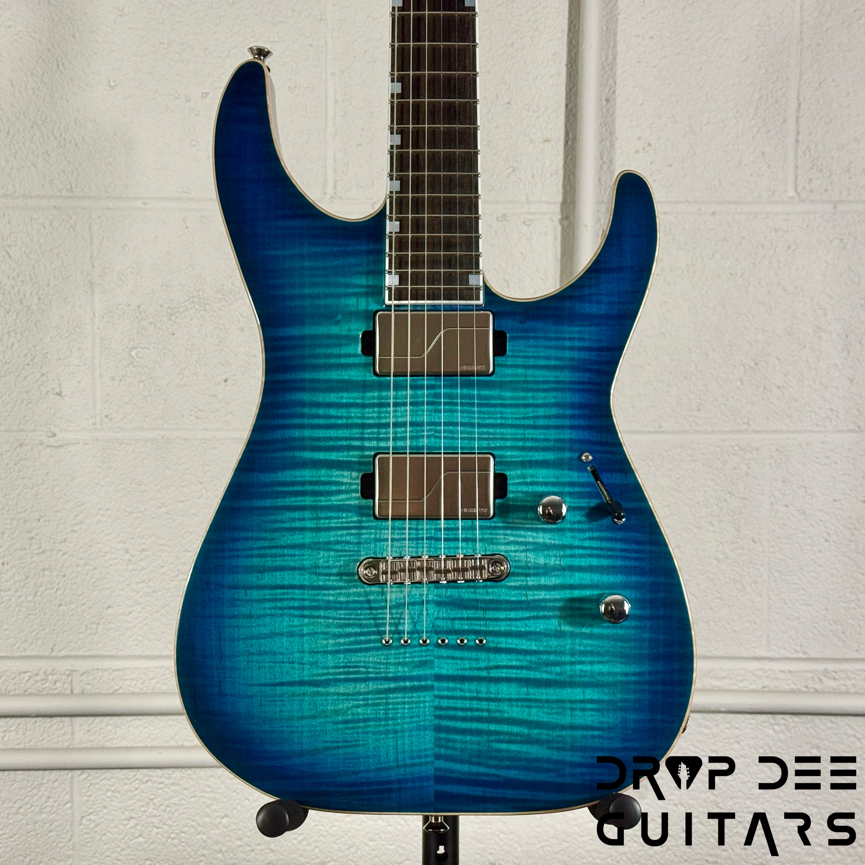 ESP USA M-II NTB NT Electric Guitar w/ Case - Aqua Marine Sunburst ...